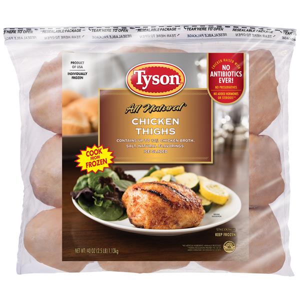 Tyson All Natural Chicken Thighs Hy Vee Aisles Online Grocery Shopping