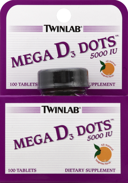 Twinlab Mega D3 Dots Tangerine - 5000 IU | Hy-Vee Aisles Online Grocery ...