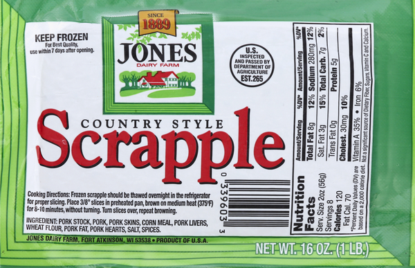 Jones Dairy Farm Scrapple, Country Style | Hy-Vee Aisles Online Grocery ...