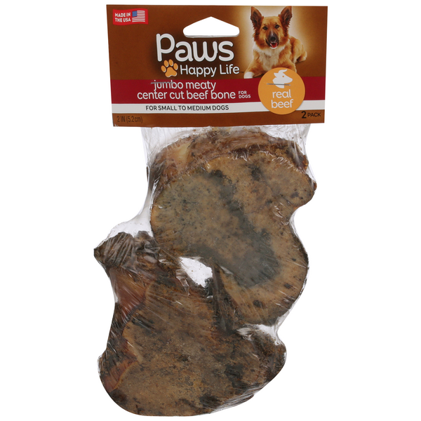 Paws Premium Naturals Jumbo Meaty Center Cut Beef Bone 2Pk | Hy-Vee ...