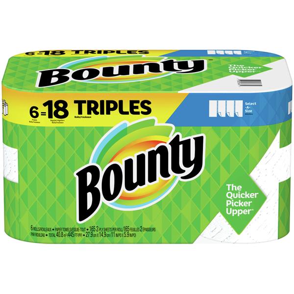 Bounty Select A Size Paper Towels White Triple Rolls Hy Vee Aisles Online Grocery Shopping bounty-select-a-size-paper-towels-white-triple-rolls-hy-vee-aisles-online-grocery-shopping