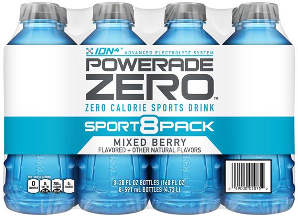 Powerade Zero Mixed Berry Sports Drink 8 Pack | Hy-Vee Aisles Online ...