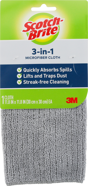 Scotch-Brite Streak-Free Cleaning Microfiber Cloth 1 Each | Hy-Vee ...