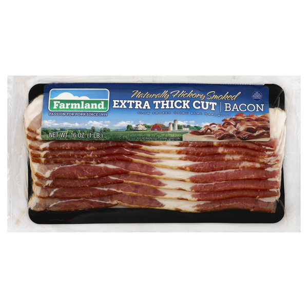 Farmland Naturally Hickory Smoked Extra Thick Cut Bacon | Hy-Vee Aisles ...