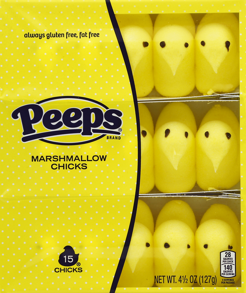 Peeps Yellow Marshmallow Chicks, 15Ct | Hy-Vee Aisles Online Grocery ...