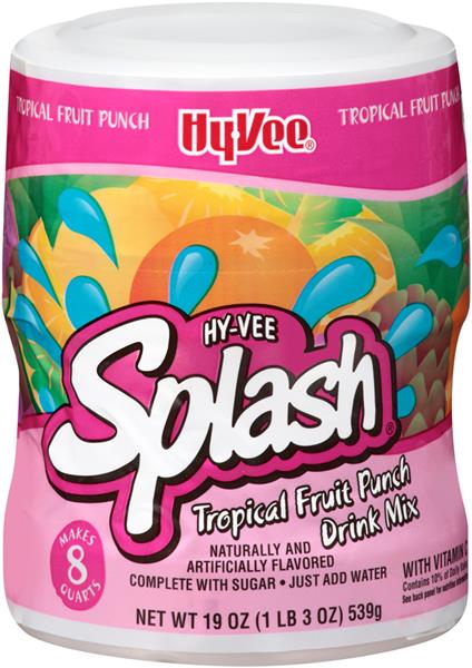 Hy-Vee Splash Tropical Fruit Punch Drink Mix | Hy-Vee Aisles Online ...