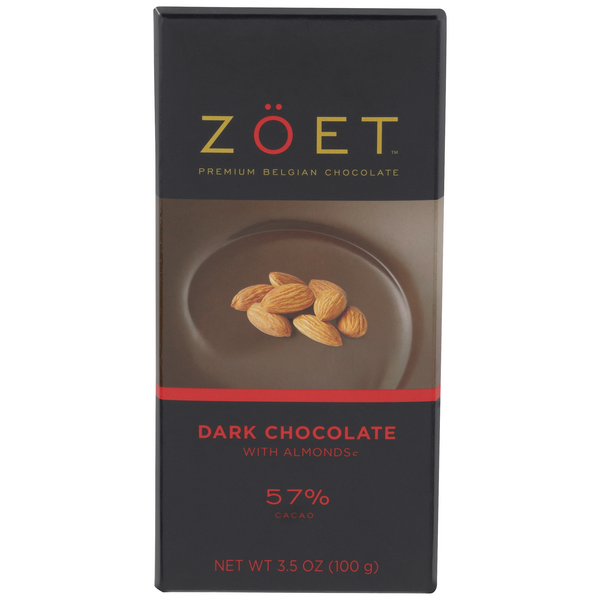 Zöet Dark Chocolate with Almonds 57% Cacao | Hy-Vee Aisles Online ...