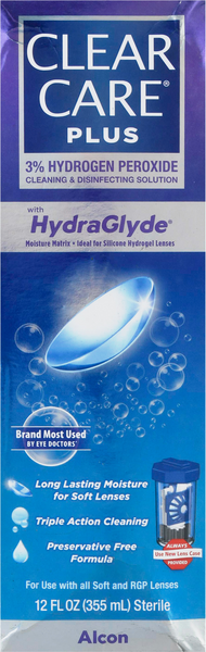 Alcon Clear Care Plus With HydraGlyde Cleaning & Disinfecting Solution ...