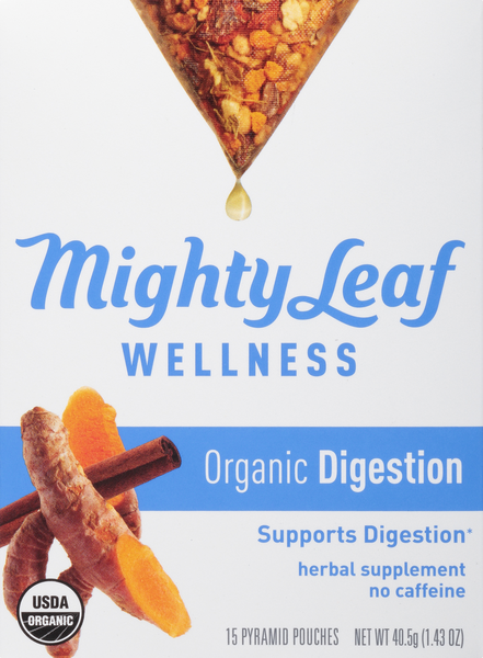 Mighty Leaf Wellness Organic Digestion Pyramid Pouches Herbal ...