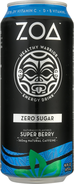 Zoa Zero Sugar Super Berry Energy Drink 16 fl oz | Hy-Vee Aisles Online ...