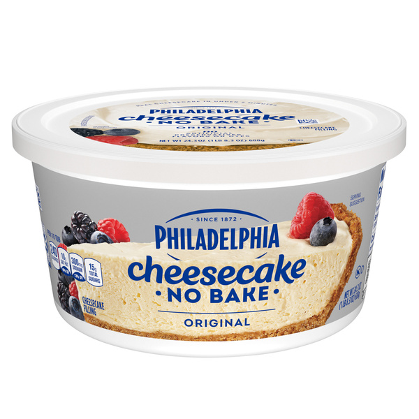 Philadelphia No Bake Original Cheesecake Filling, 24.3 oz Tub | Hy-Vee ...