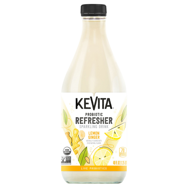 KeVita Sparkling Probiotic Drink Lemon Ginger | Hy-Vee Aisles Online ...