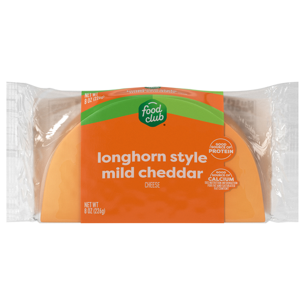 Food Club Longhorn Style Mild CHeddar Cheese | Hy-Vee Aisles Online ...