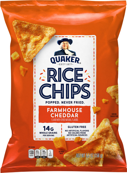 Quaker Rice Chips Farmhouse Cheddar | Hy-Vee Aisles Online Grocery Shopping