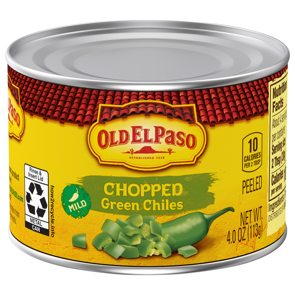 Old El Paso Chopped Green Chiles, Mild, Peeled | Hy-Vee Aisles Online ...