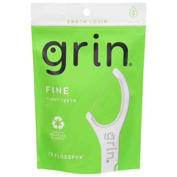 Grin Flosspyx, Fine, Tight Teeth, Minty | Hy-Vee Aisles Online Grocery ...
