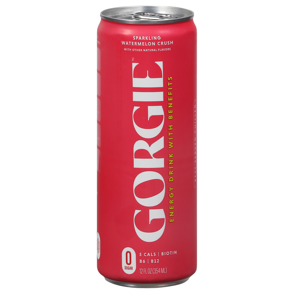 Gorgie Sparkling Watermelon Splash Energy Drink 12 fl oz | Hy-Vee ...