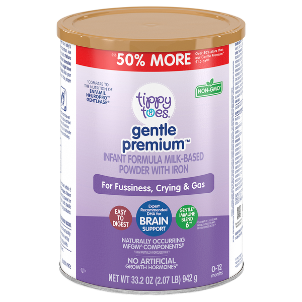 Tippy Toes 0-12 Months Gentle Premium Milk-Based Powder with Iron ...