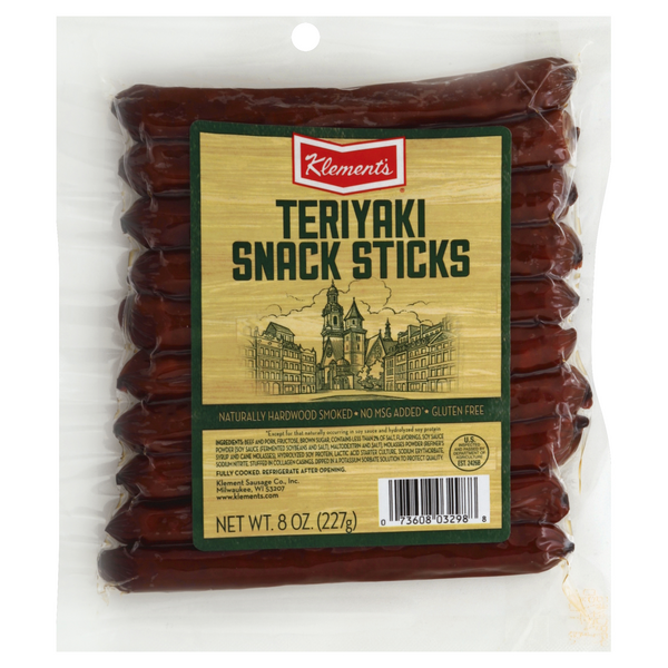 Klements Teriyaki Snack Sticks | Hy-Vee Aisles Online Grocery Shopping