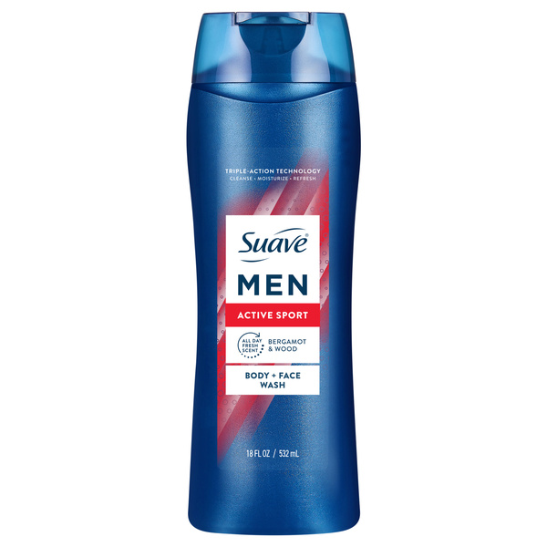 Suave Men Active Sport 2-in-1 Body & Face Wash | Hy-Vee Aisles Online ...