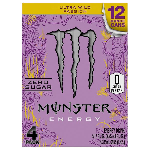 Monster Energy, Ultra Wild Passion, Sugar Free Energy Drink, 12 fl oz ...