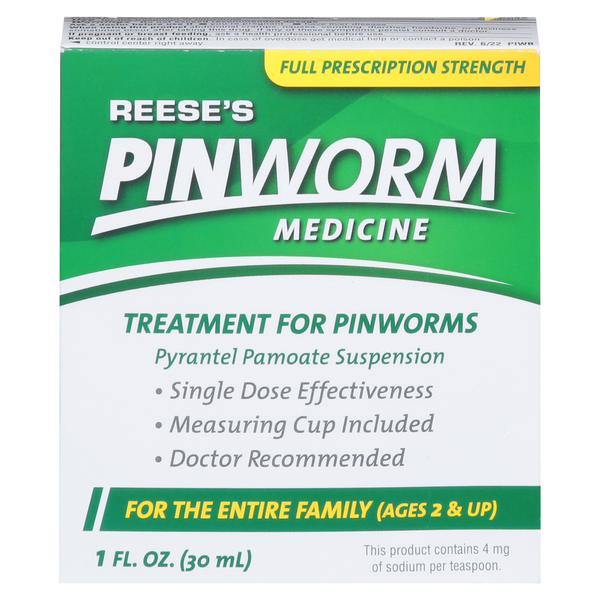 Reese's Full Prescription Strength Pinworm Medicine 1 fl oz | Hy-Vee ...