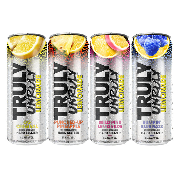 TRULY Unruly Hard Seltzer Lemonade Variety Pack 8% ABV (12 fl. oz. Can ...