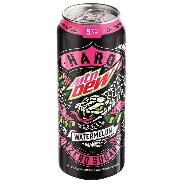 Mtn Dew Hard Zero Sugar Malt Beverage Watermelon 24 Fl Oz | Hy-Vee ...