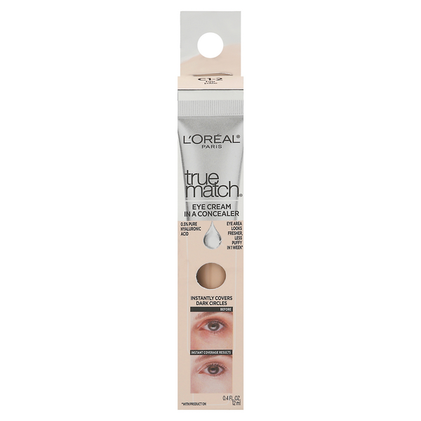 L'Oreal Paris True Match Eye Cream in a Concealer, Fair C1-2 | Hy-Vee ...