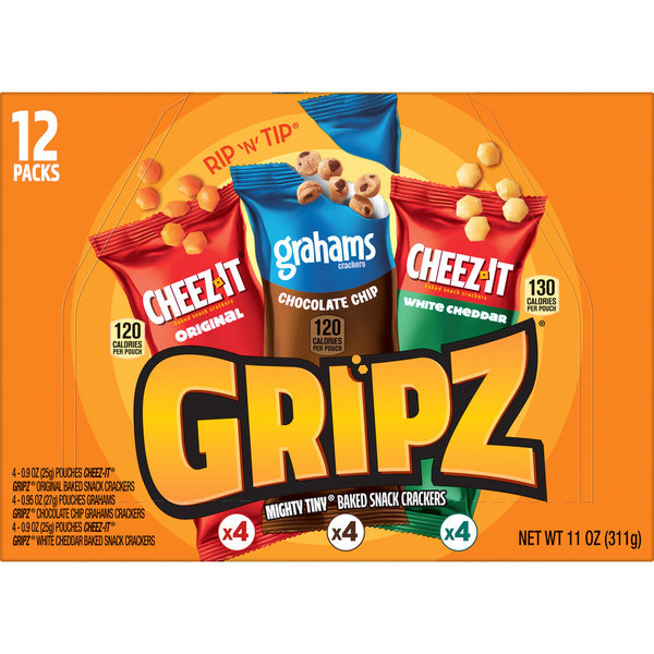 Gripz Mini Snack Crackers Variety Pack 12 Count | Hy-Vee Aisles Online ...