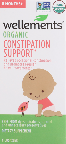 Wellements Constipation Support, Organic 6M+ | Hy-Vee Aisles Online ...